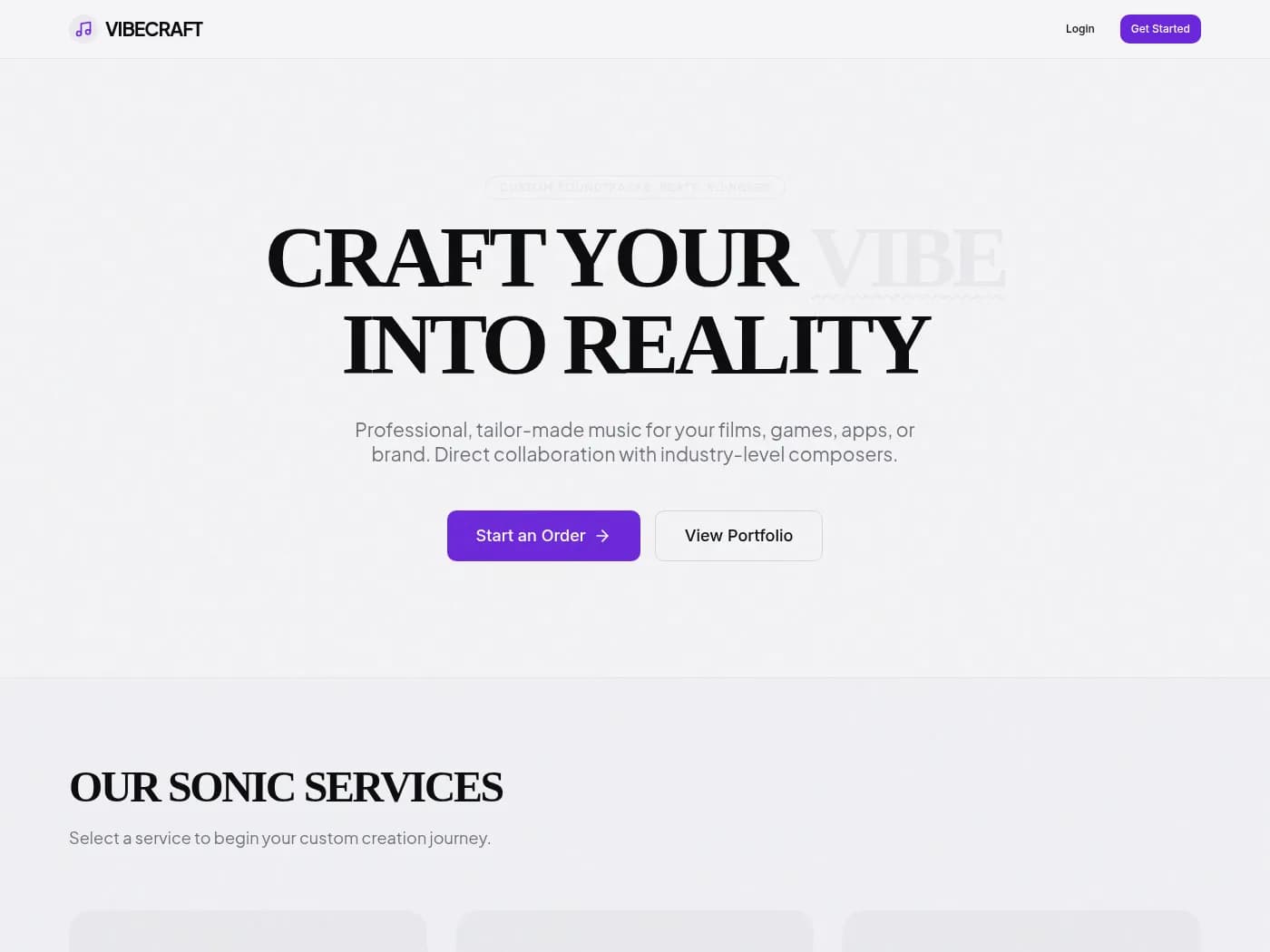 Music Creation Orders