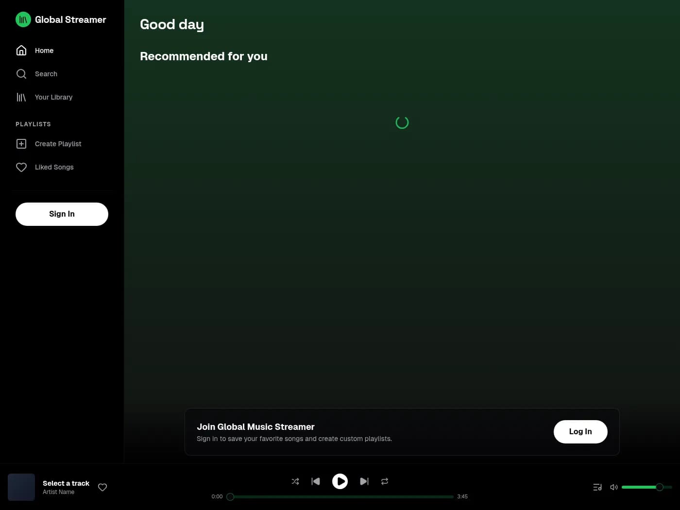 Global Music Streamer