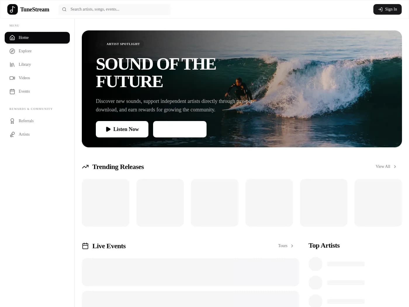 TuneStream Hub