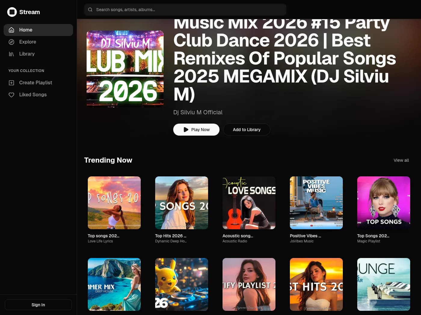 Ad-Free Music Stream