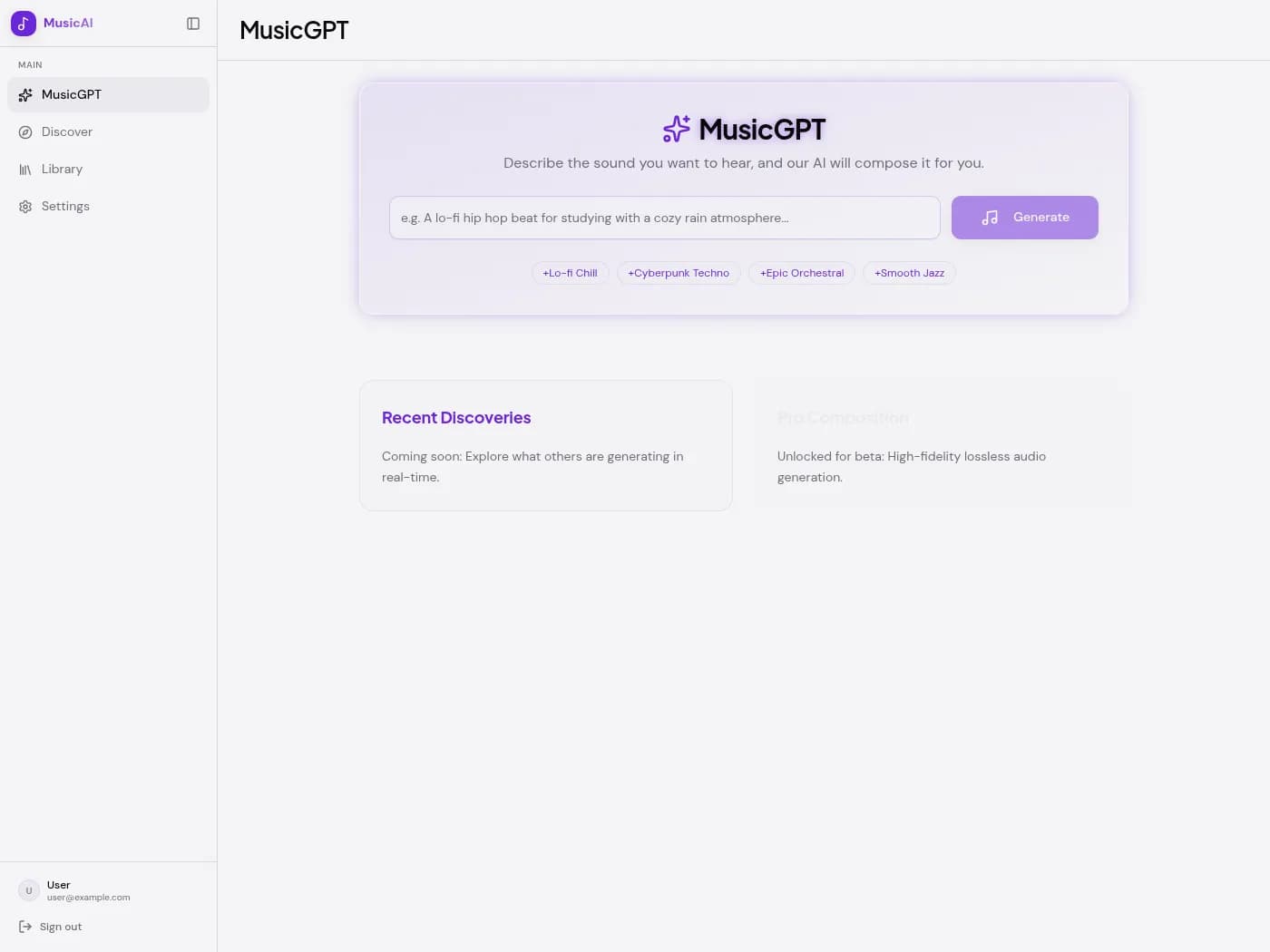 MusicAI Web Player