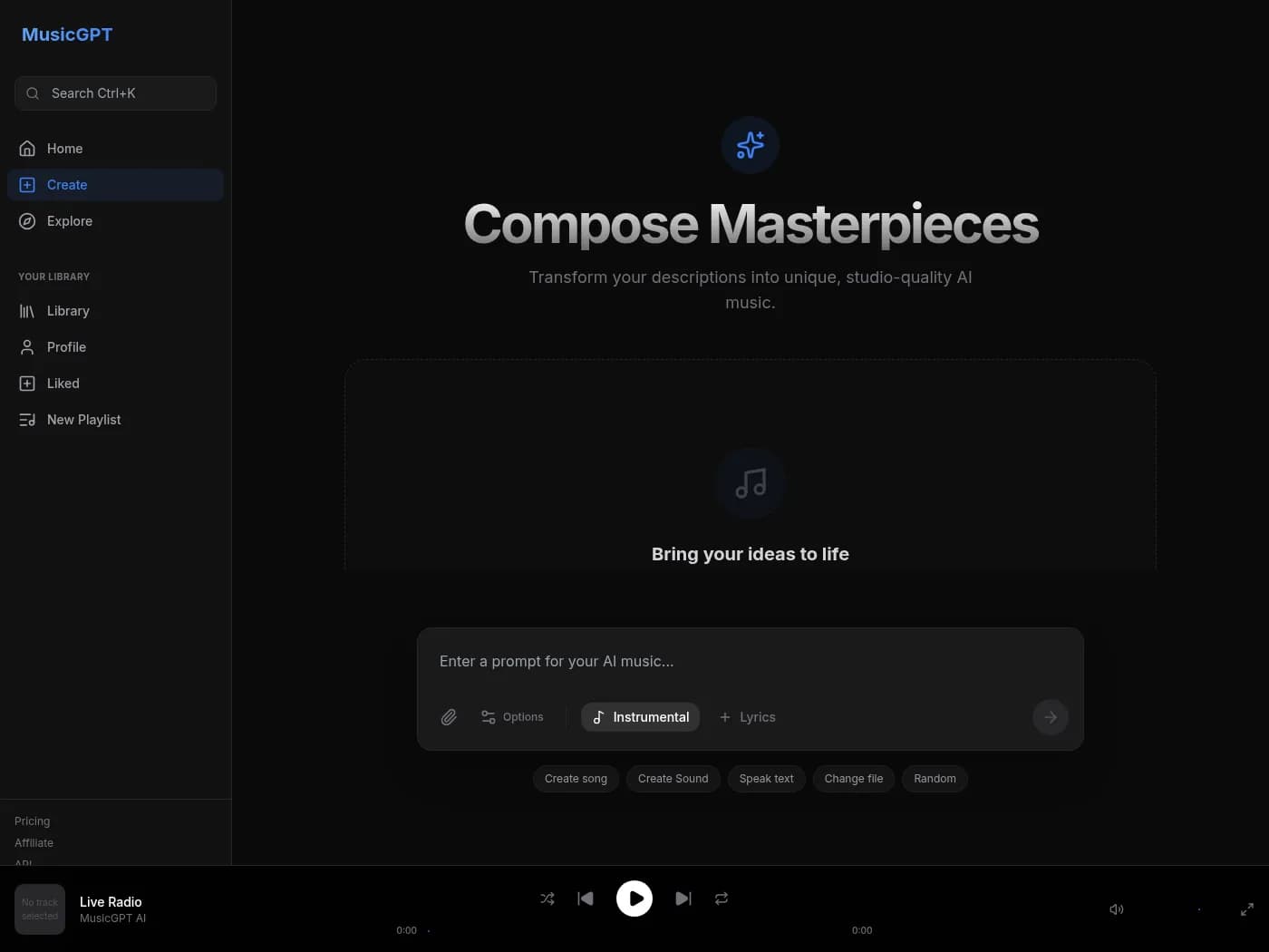 MusicGPT Clone