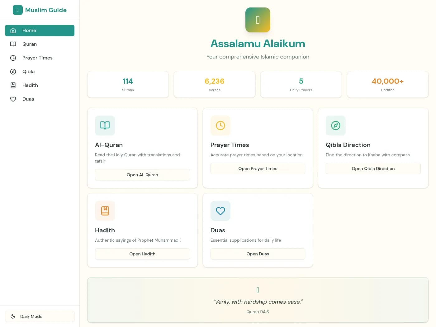 Muslim Guide App