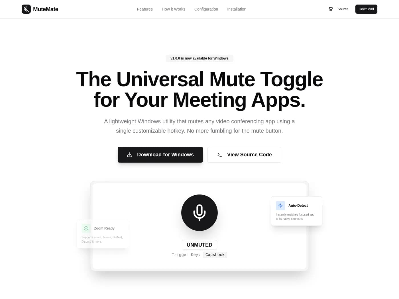 MuteMate Utility