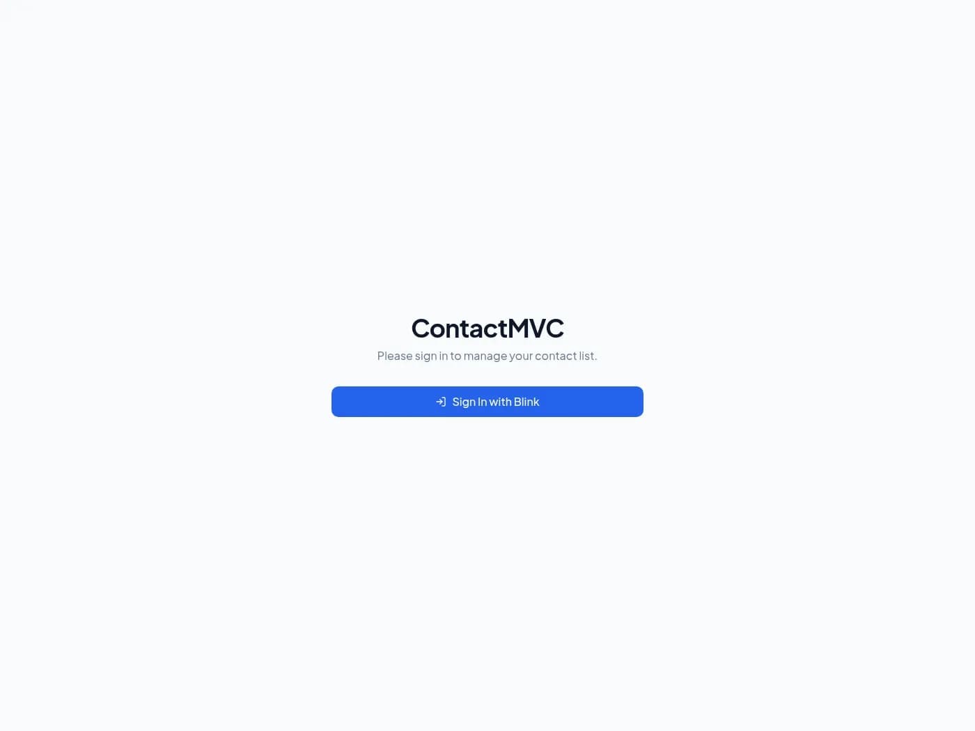 ContactList MVC App