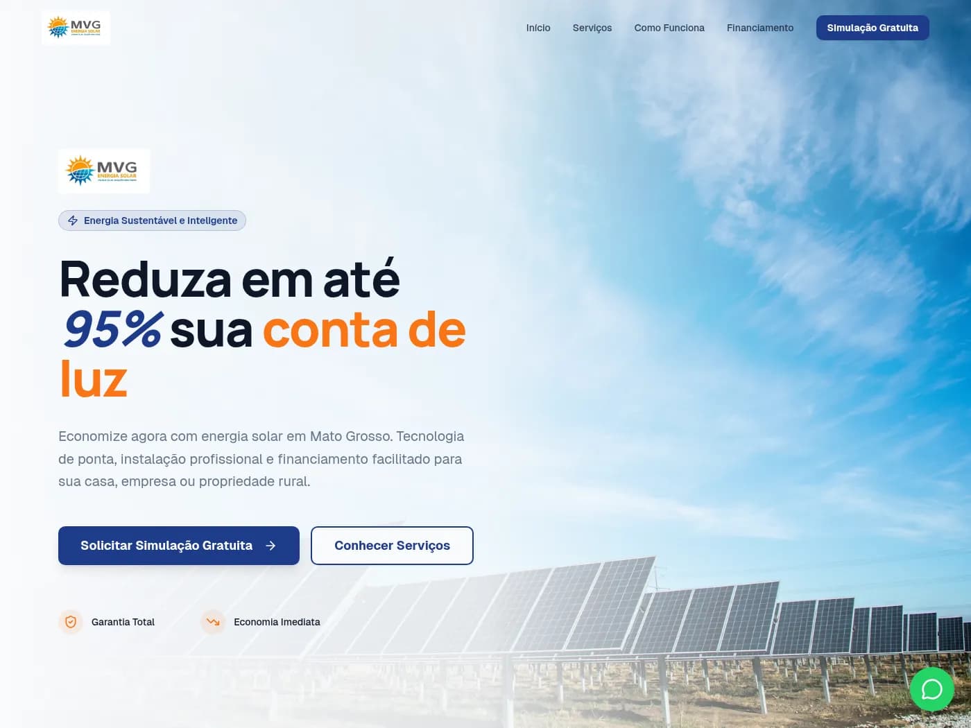 MVG Solar Landing Page