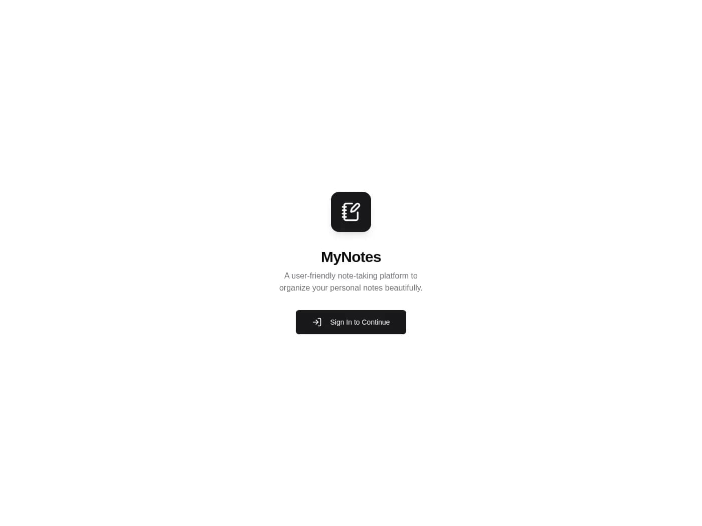 MyNotes Web App