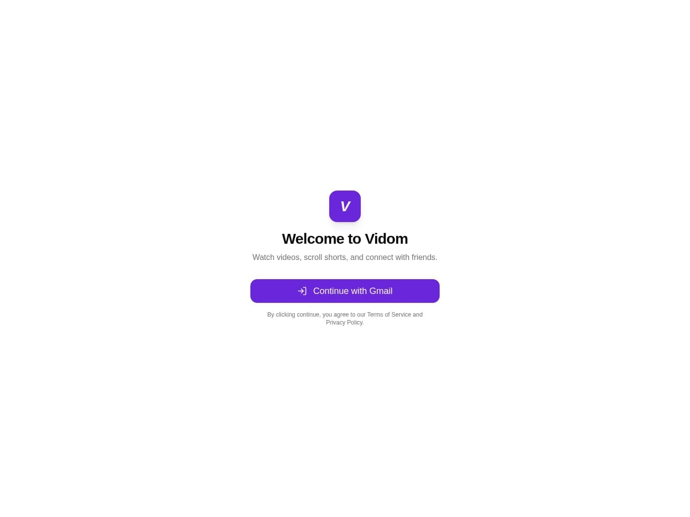 My Vidom Platform