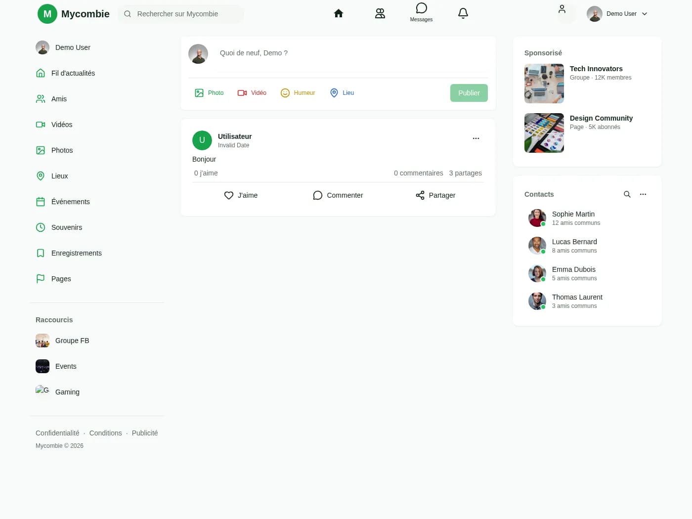 MyCombi Social Network