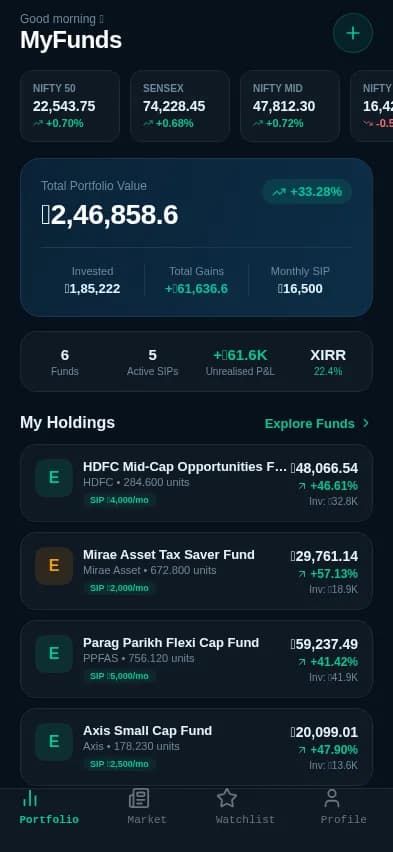MyFunds Portfolio Tracker