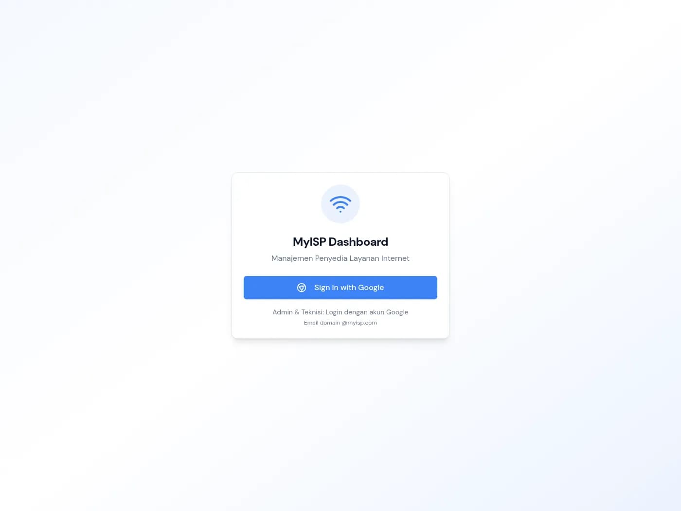 MyISP Dashboard PWA