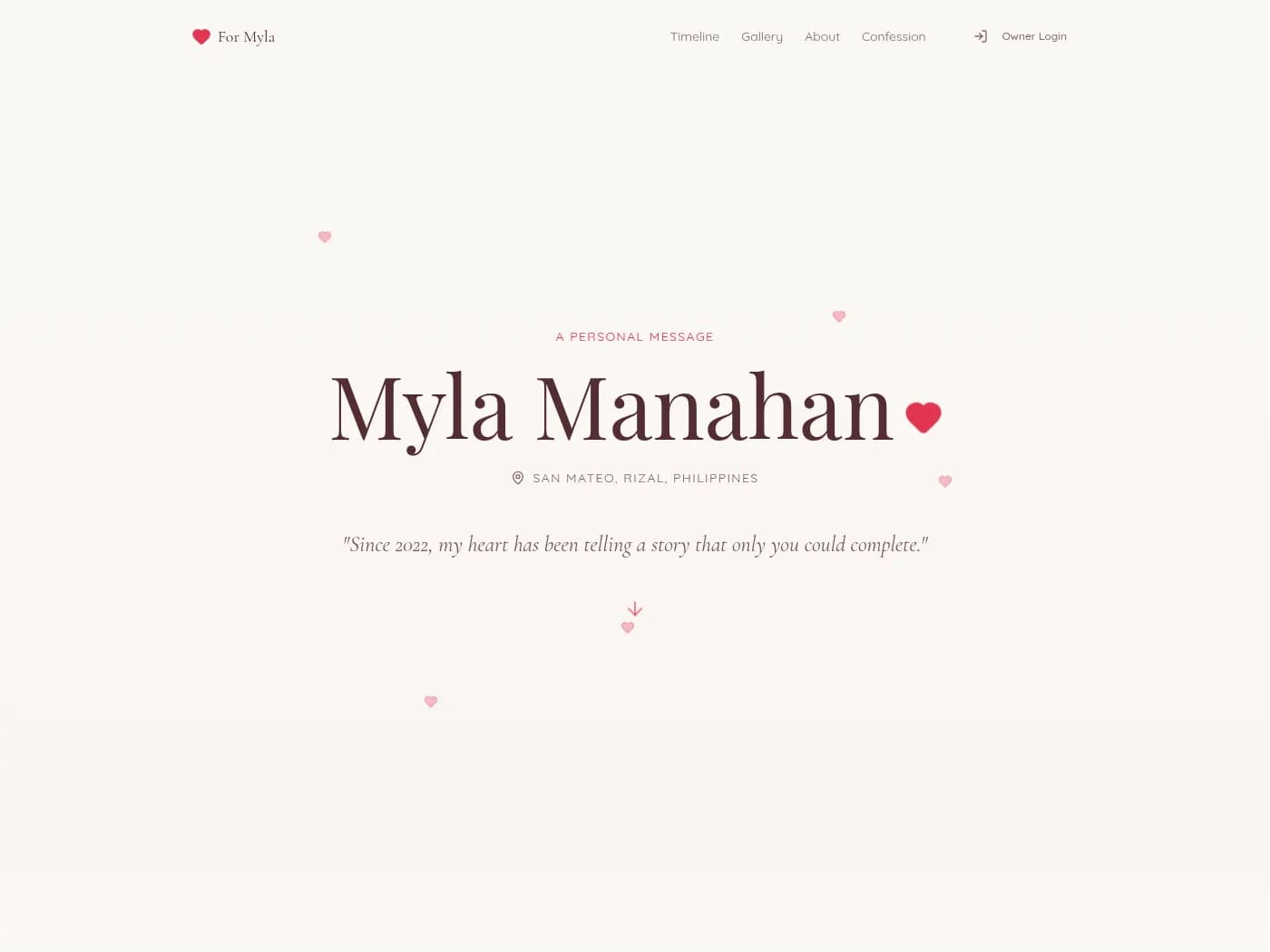 Confession to Myla