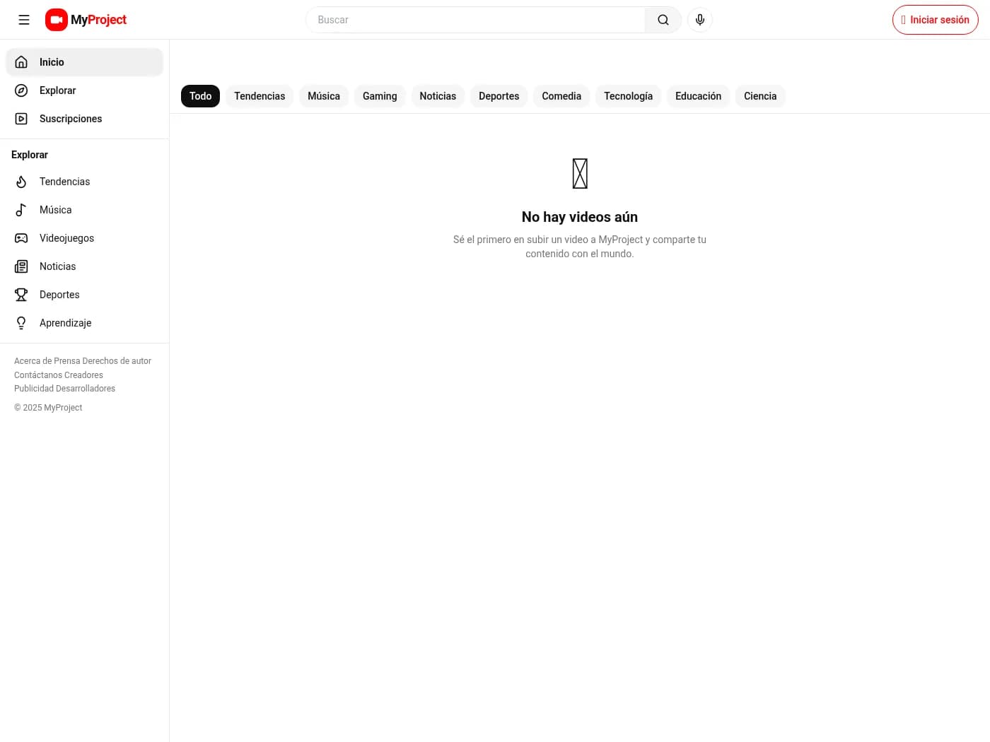 MyProject Video Platform