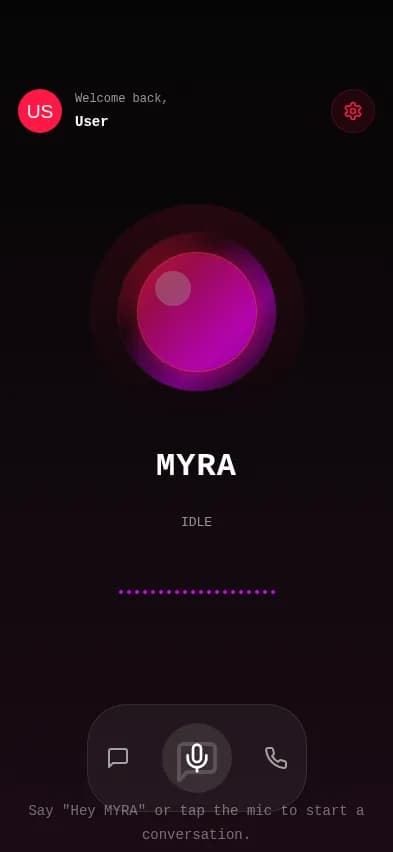 MYRA AI Voice Assistant