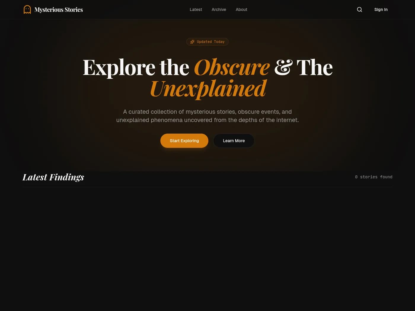Mysterious Stories Collector
