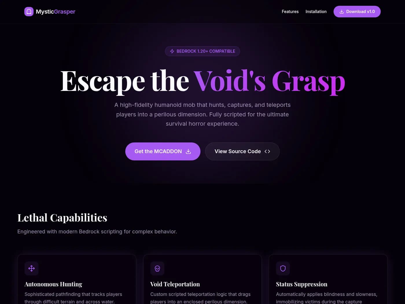 Mystic Grasper Mob Add-on