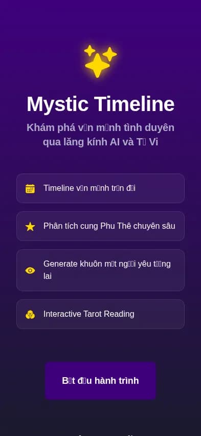 Mystic Timeline & Tarot App