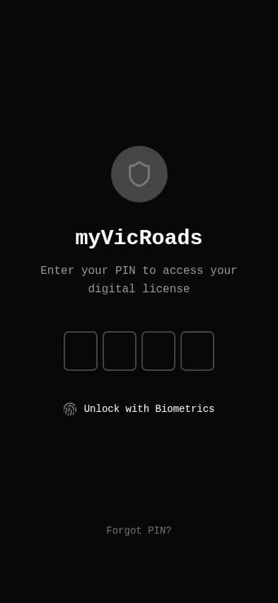 myVicRoads Digital License