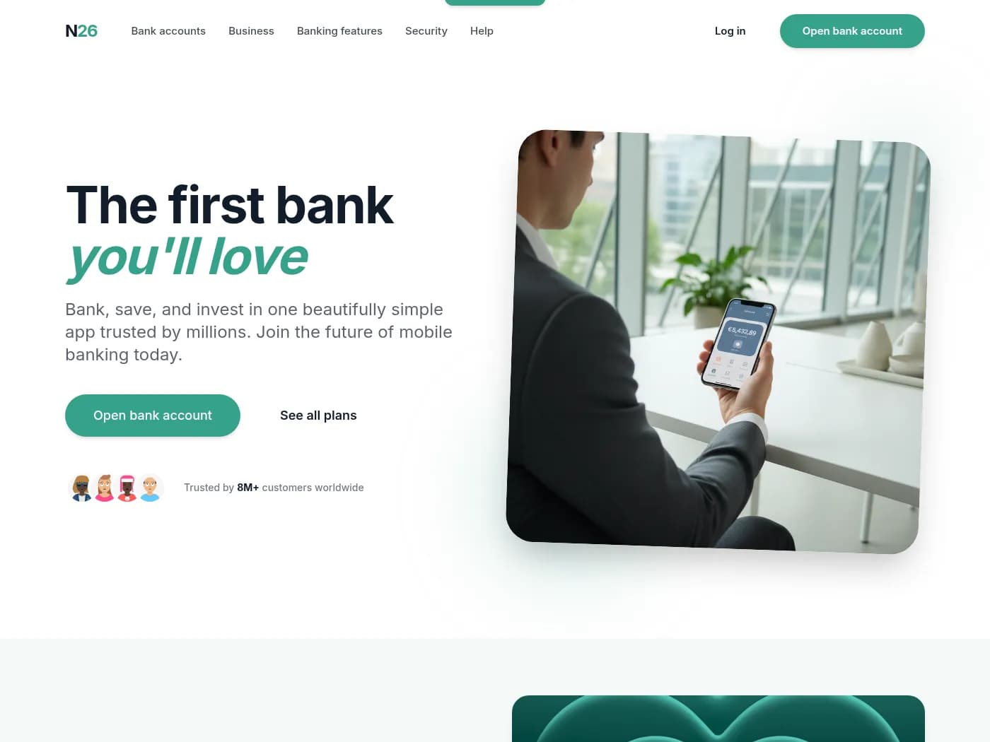 N26 Bank Web Clone
