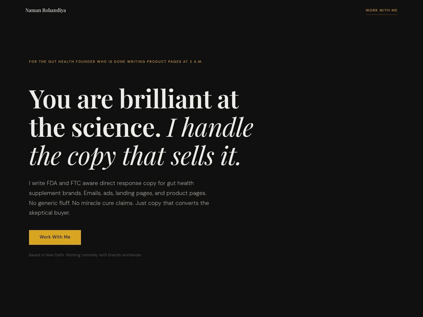 Naman Copywriting Site