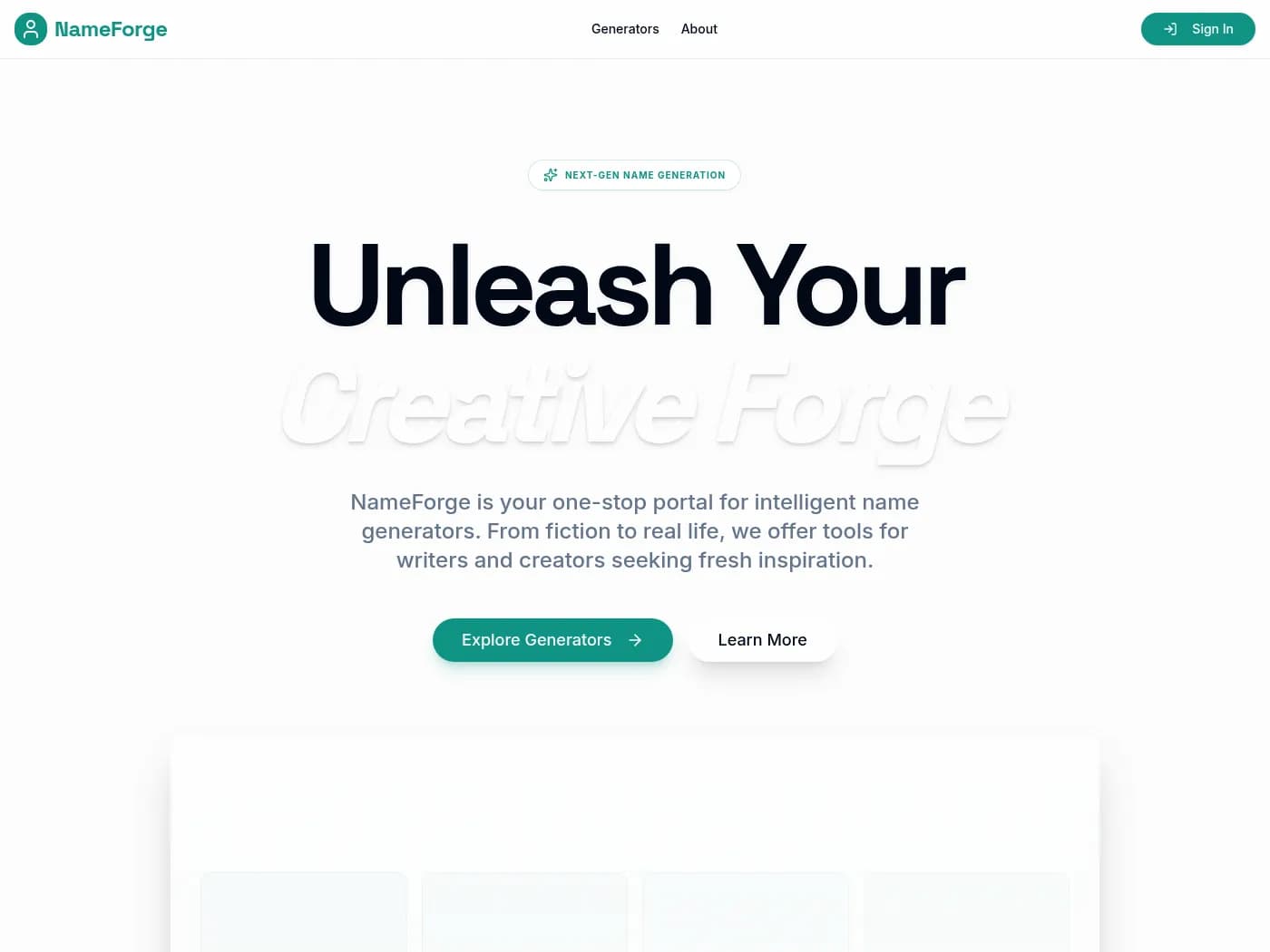 NameForge Web Portal