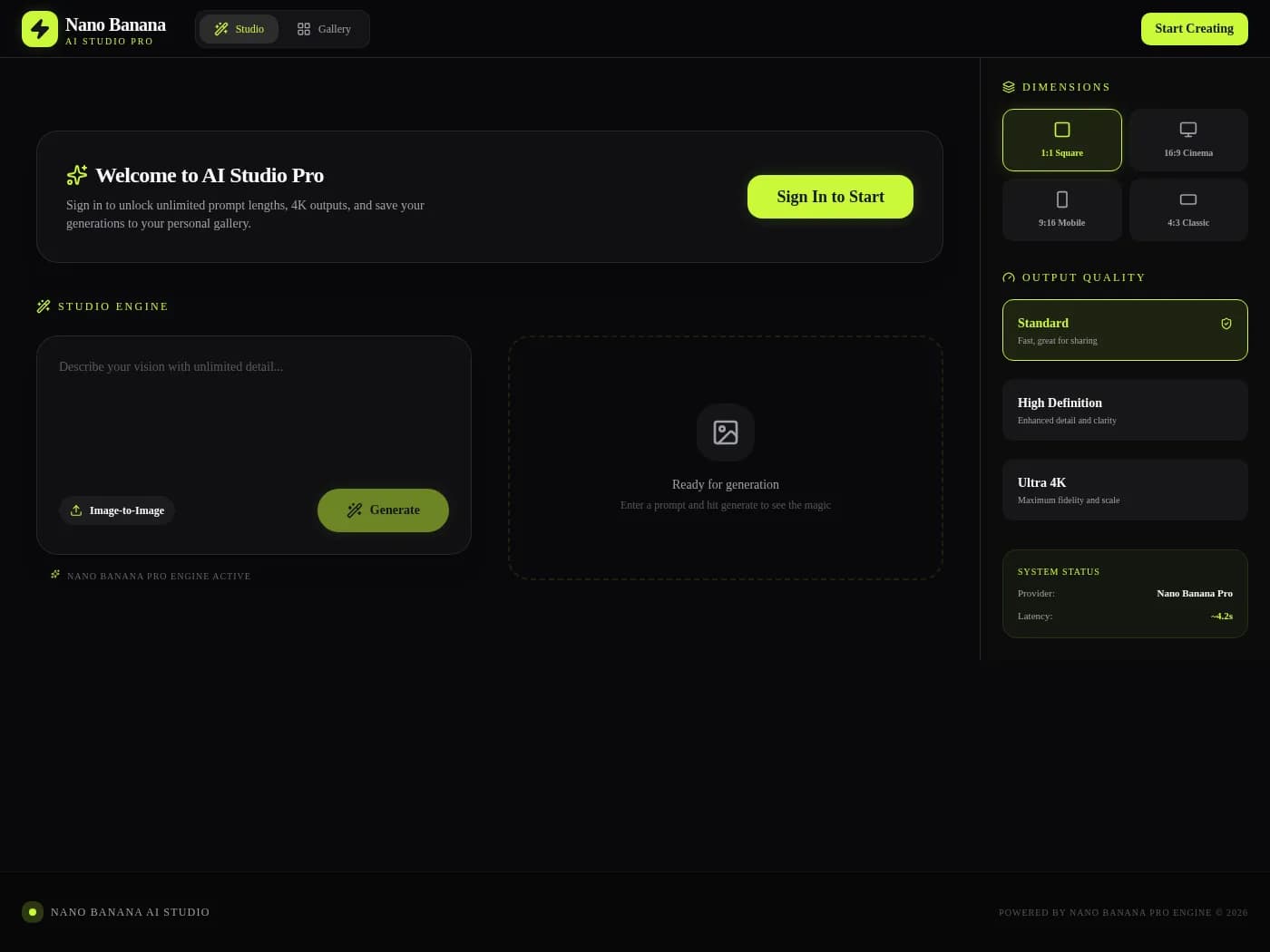 Nano Banana AI Studio