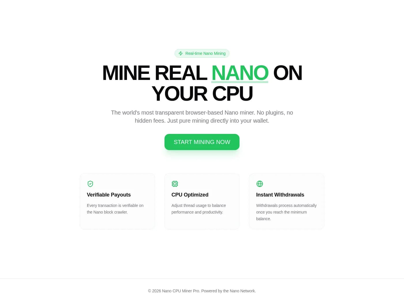 Nano CPU Miner Pro