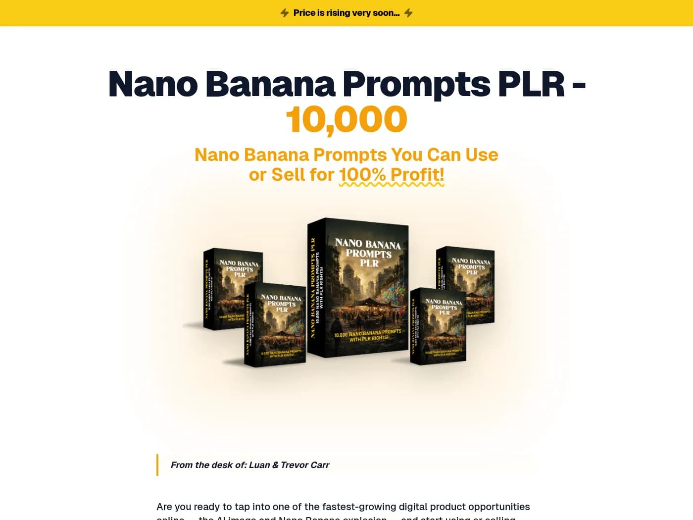 Nano Banana PLR Page