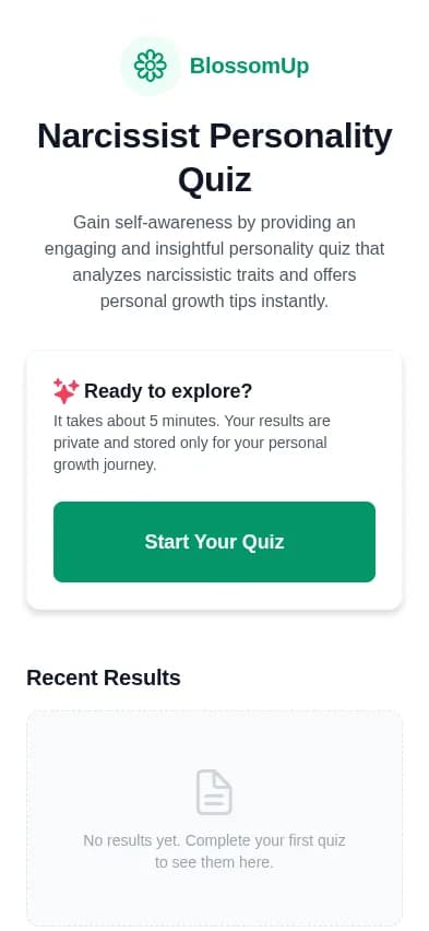 BlossomUp Narcissist Quiz
