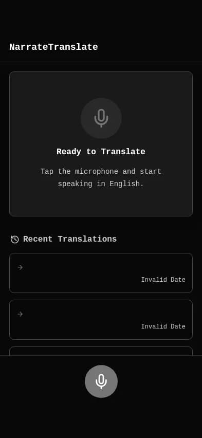 NarrateTranslate Mobile