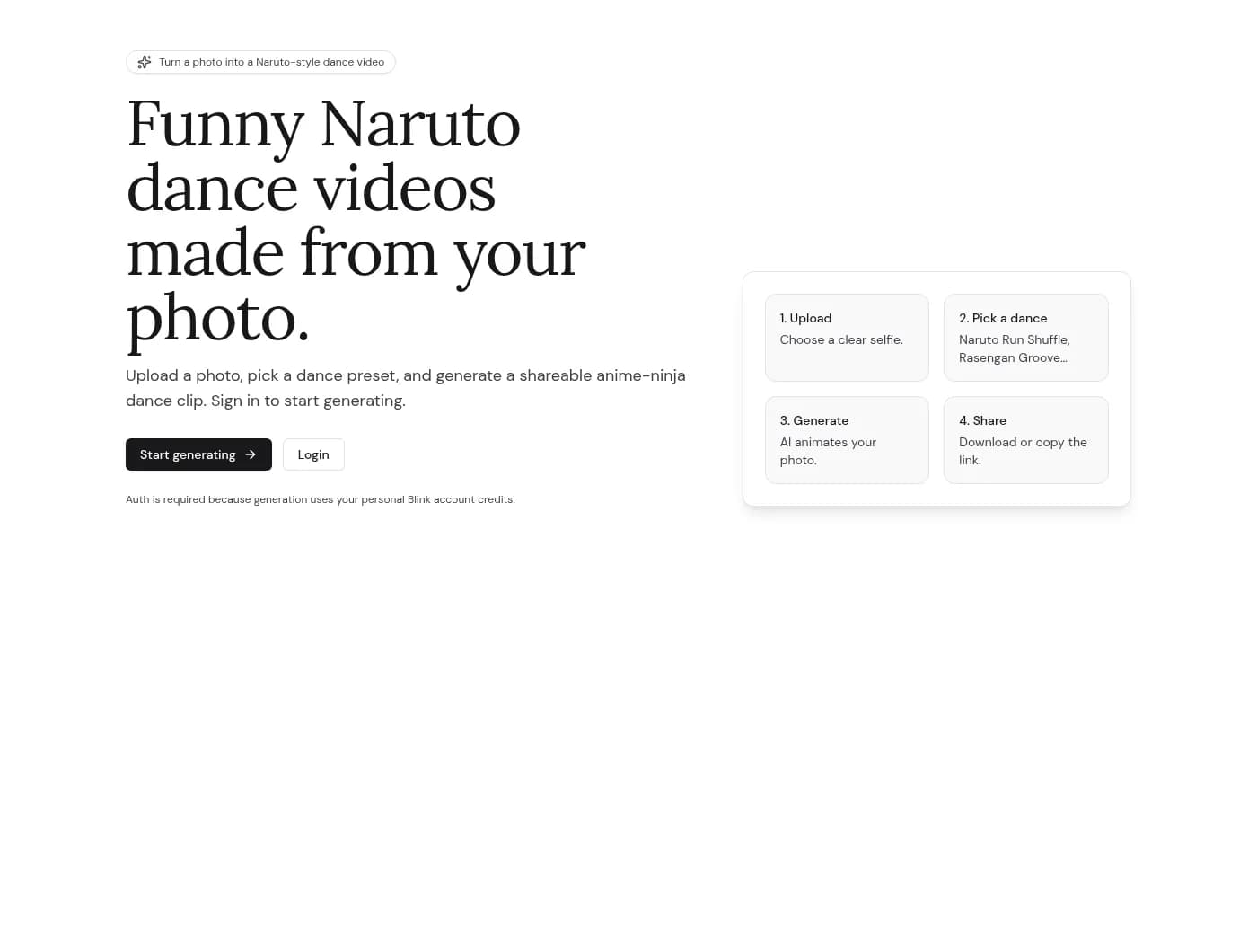 Naruto Dance Generator