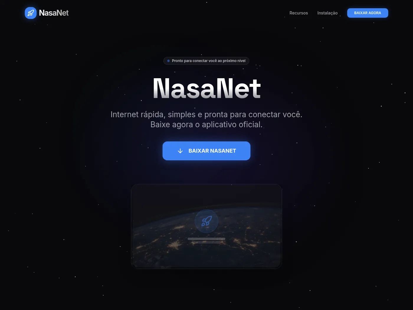 NasaNet Download Landing