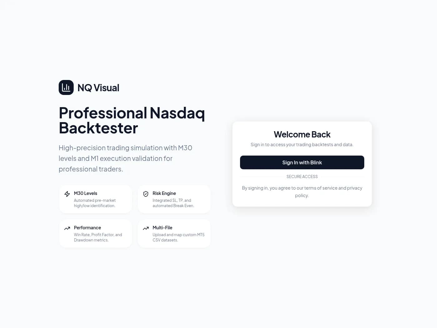 Nasdaq Visual Backtester