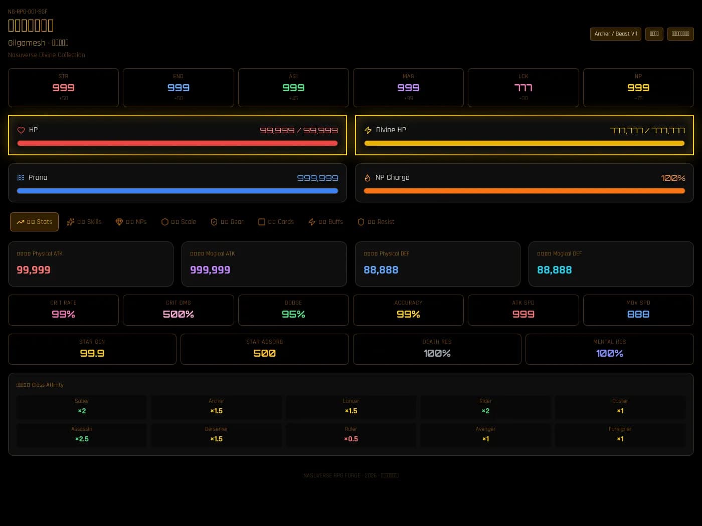 NasuRPG Character Forge