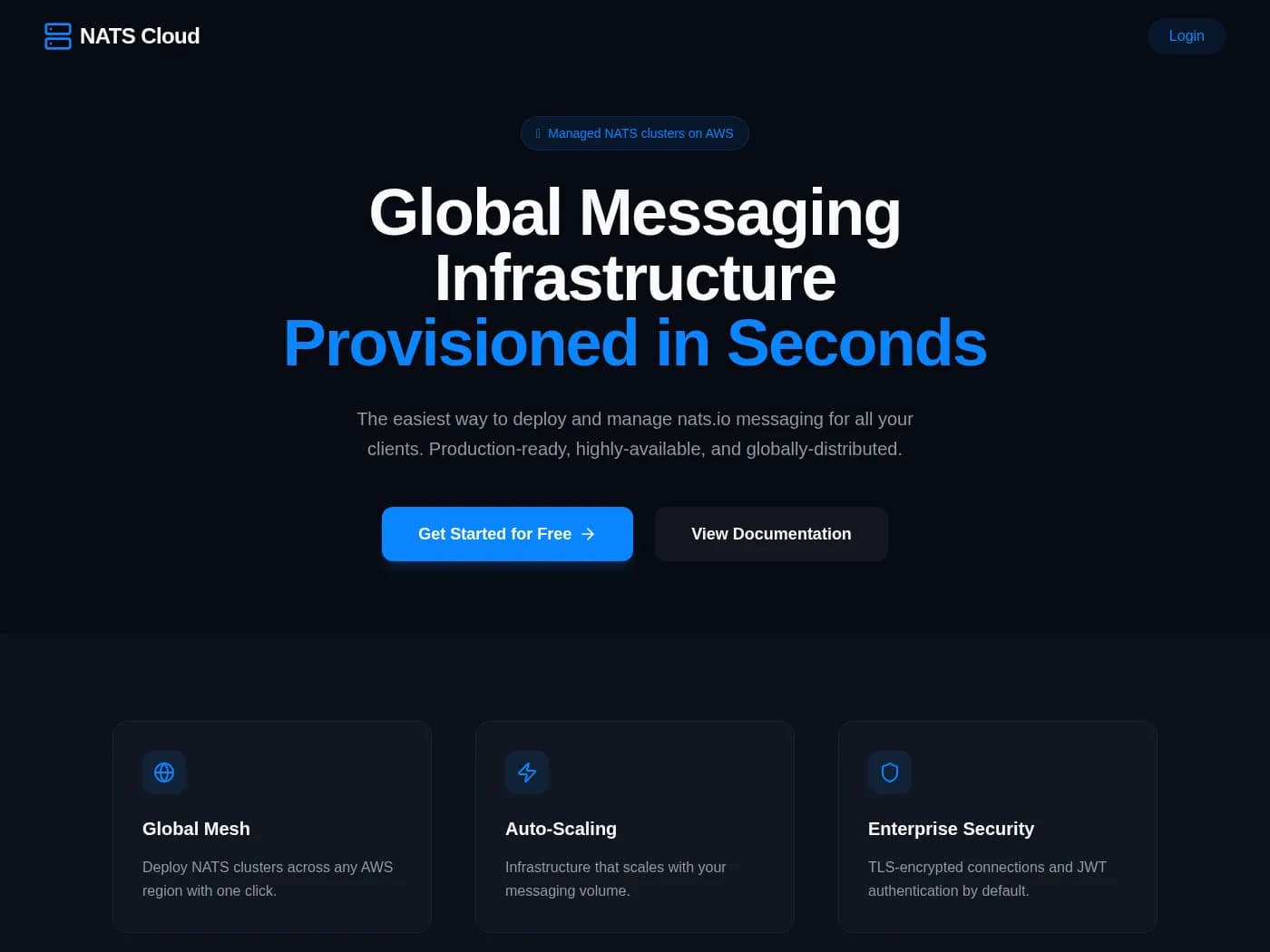 NATS Cloud SaaS