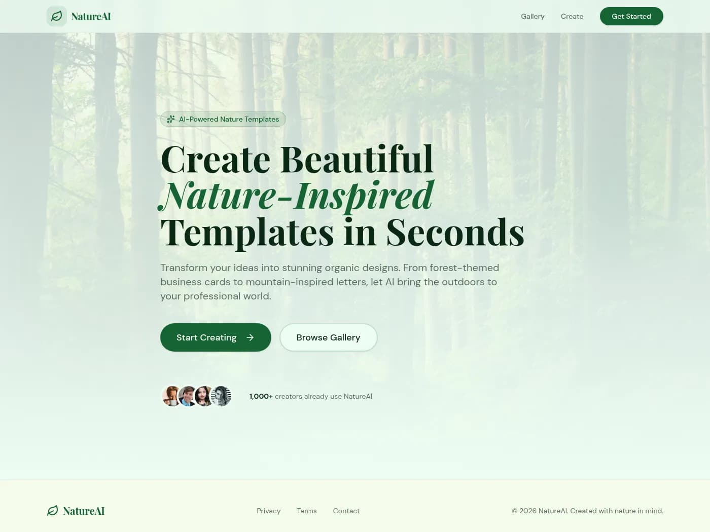 Nature AI Template Maker