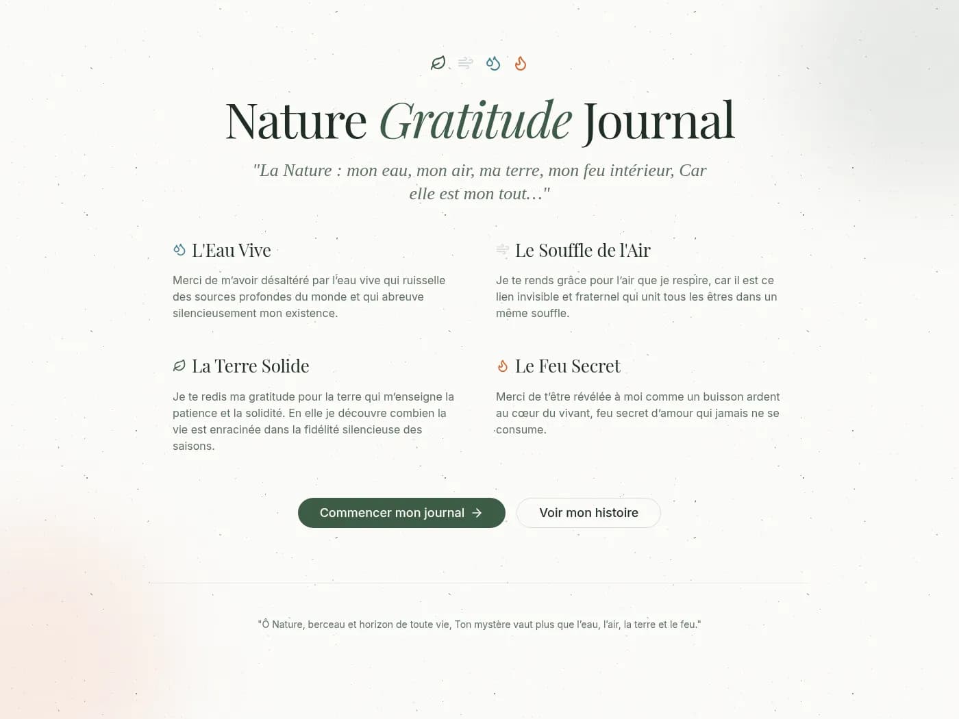 Nature Gratitude Journal