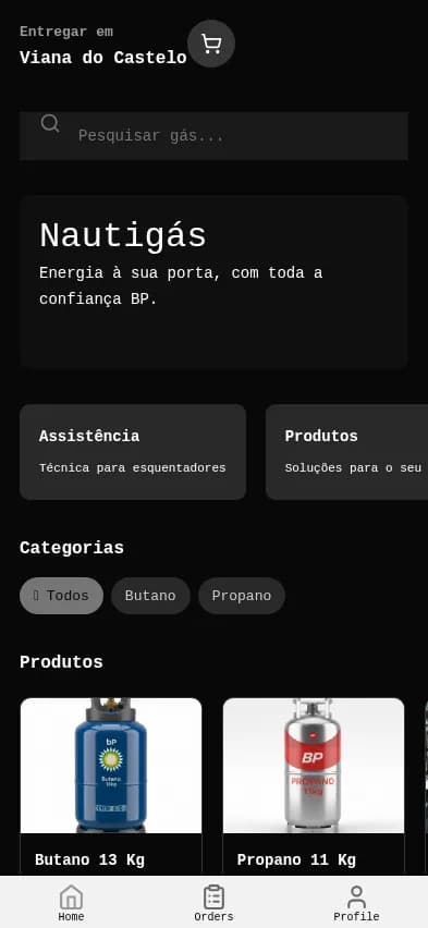 Nautigás Gas Delivery App