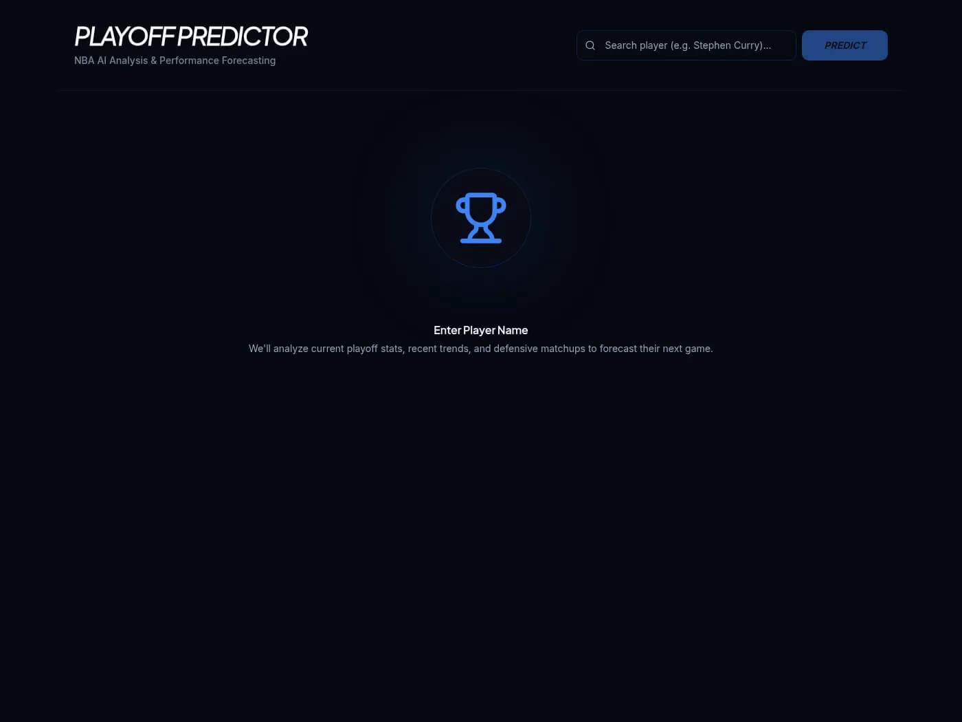 Playoff Stats Predictor