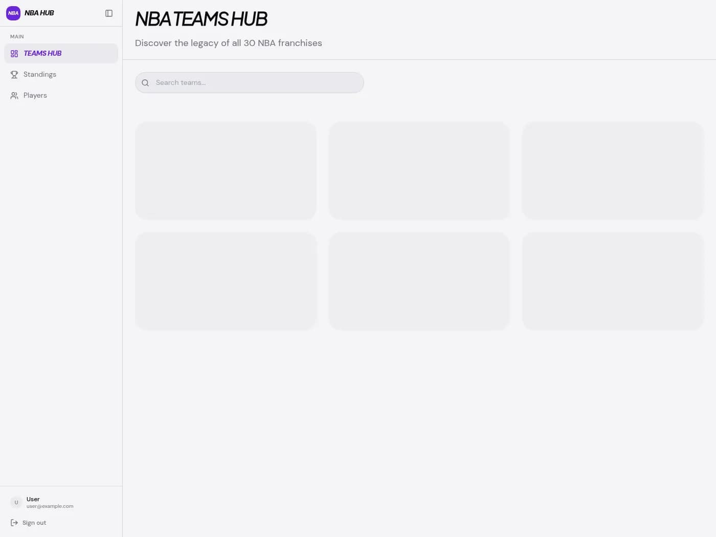 All NBA Teams Hub