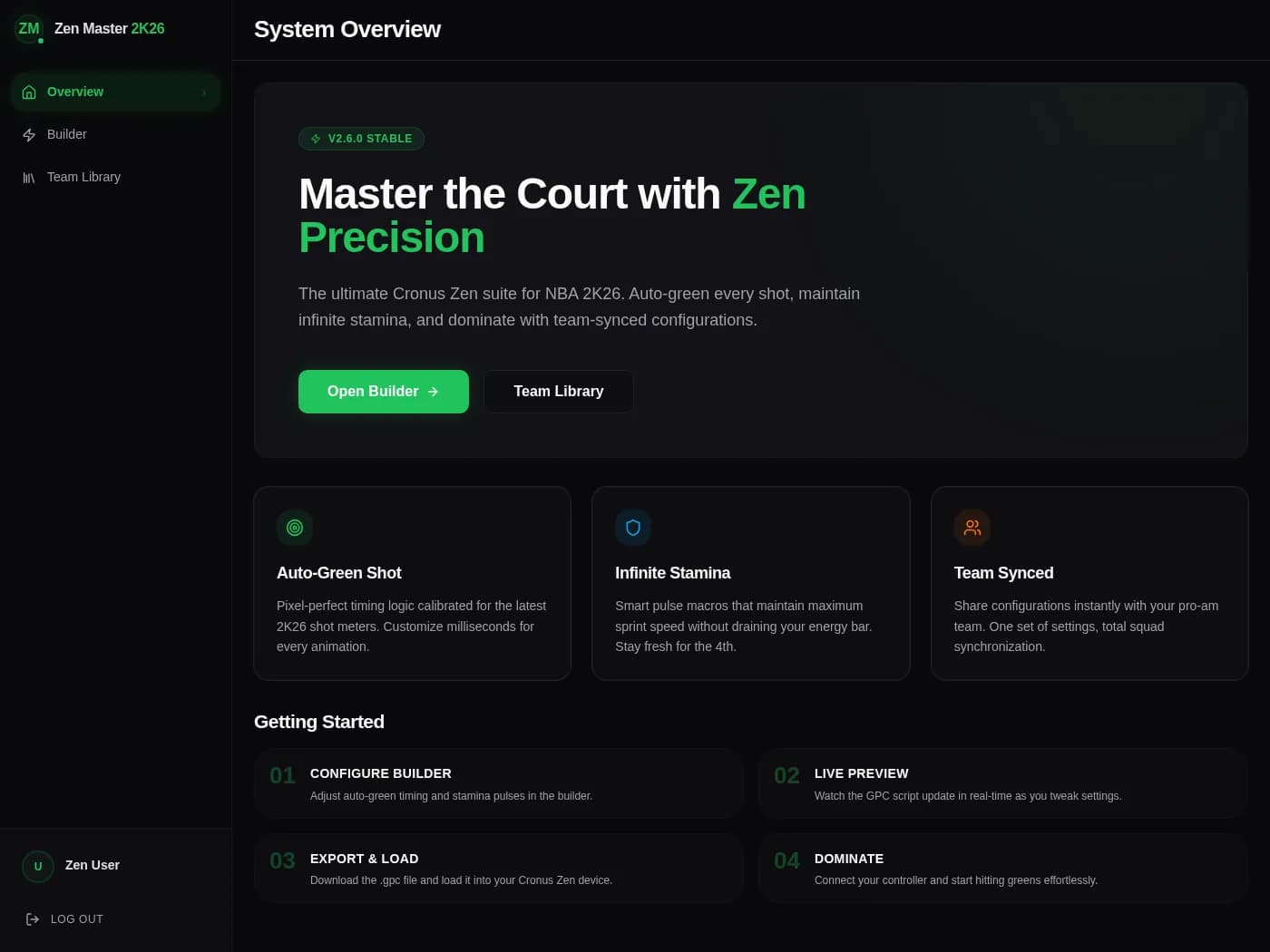 Zen Master NBA 2K26 Suite