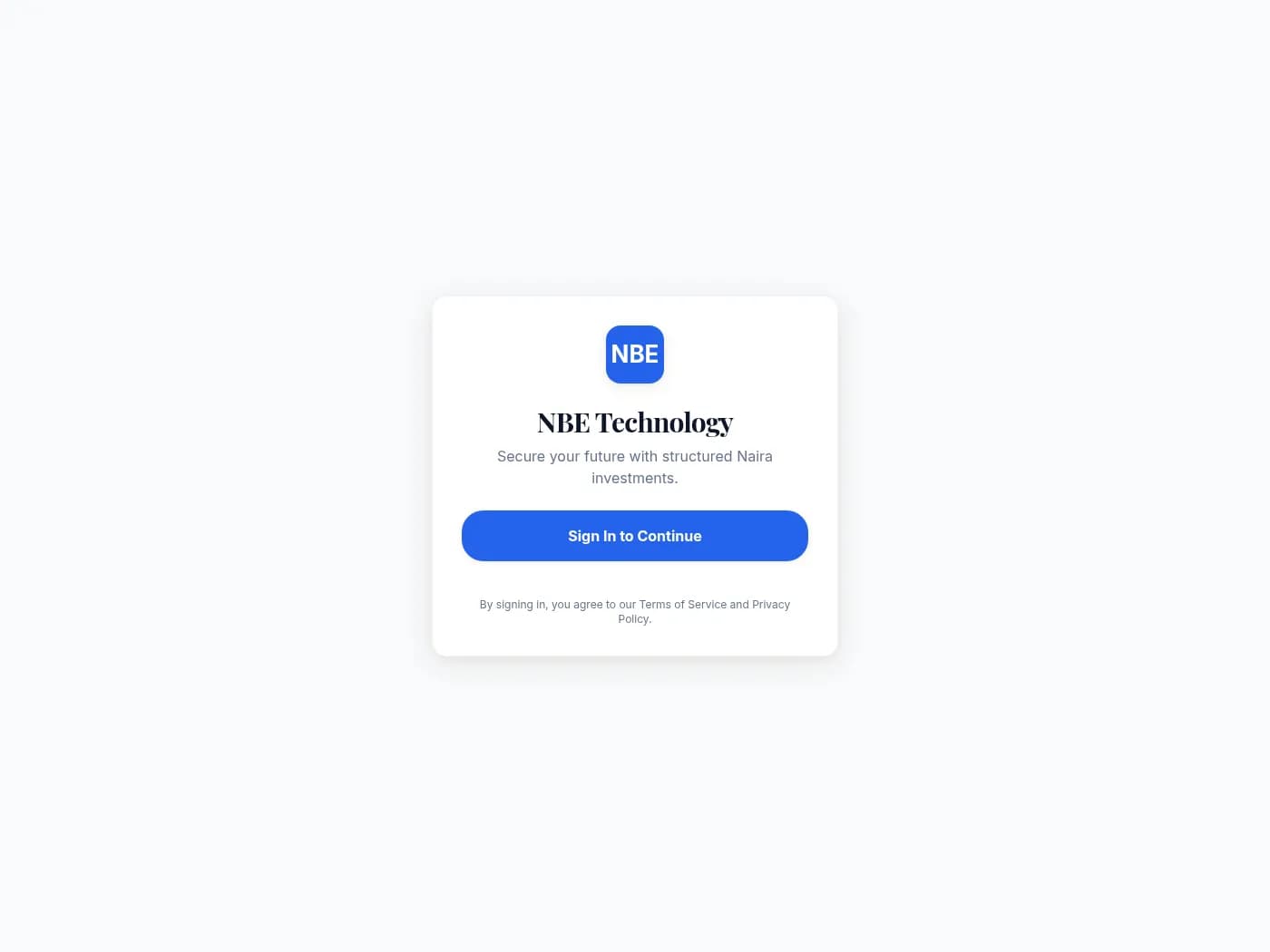 NBE Invest Platform
