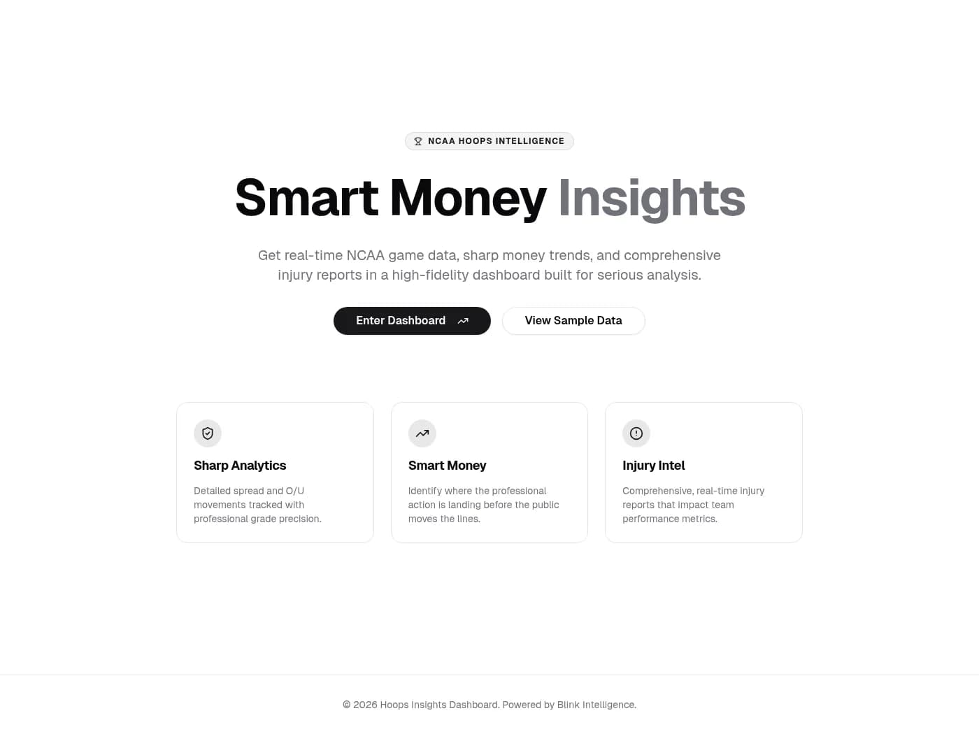 Hoops Insights Dashboard
