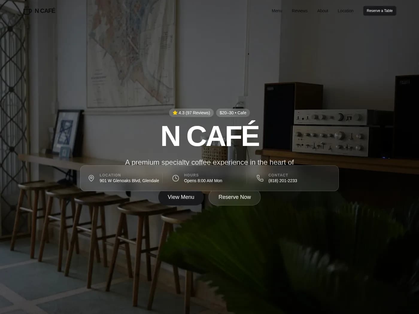 N Café Discovery Site