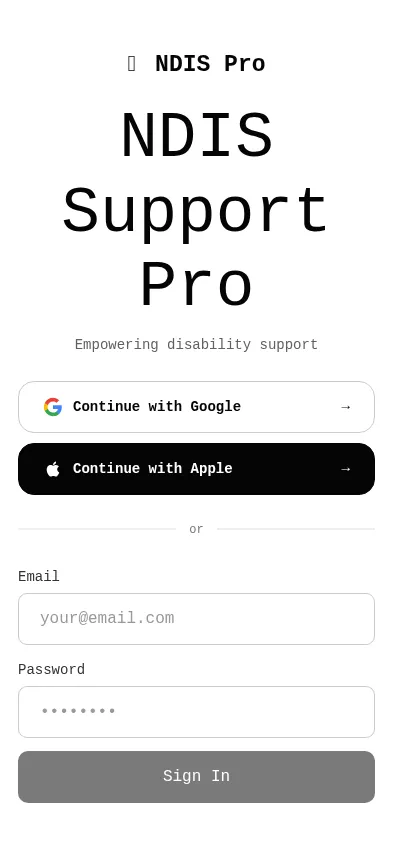 NDIS Support Pro App