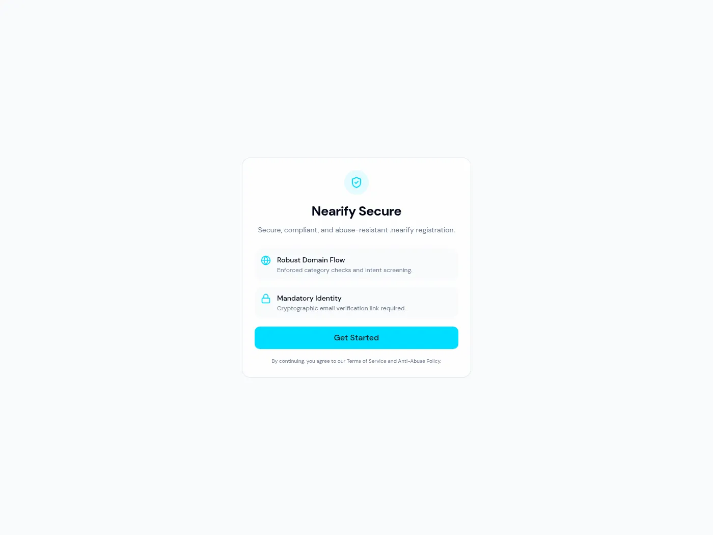 Nearify Secure Subdomain Flow