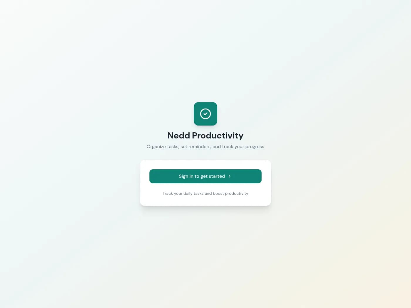 Nedd Productivity App