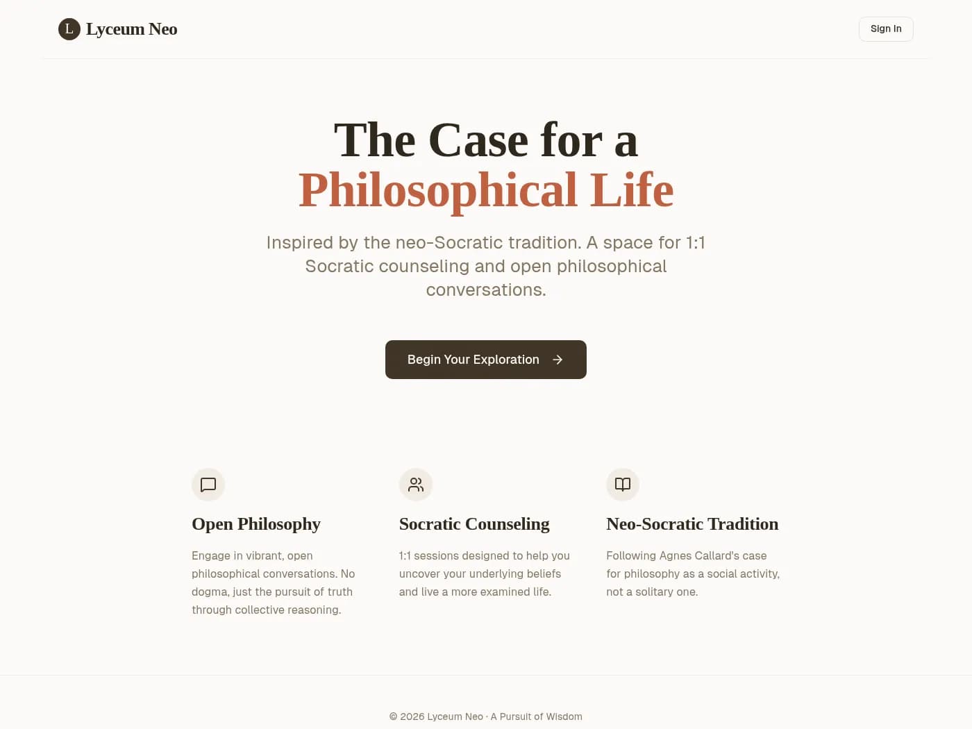 Neo Socratic Platform