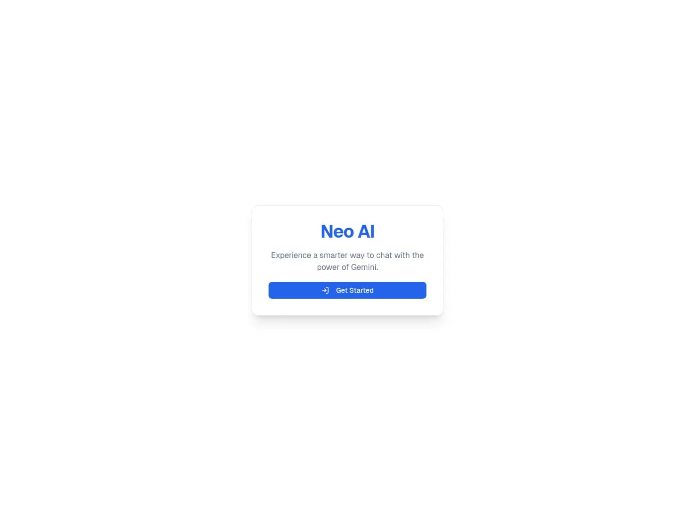 Neo AI Chat UI