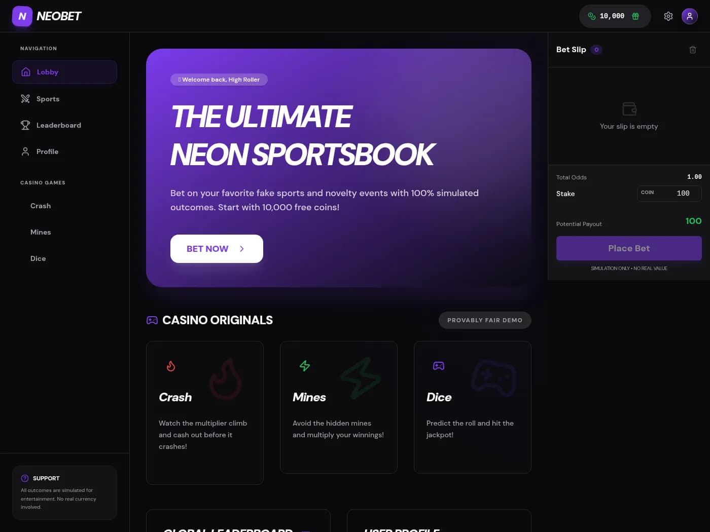NeoBet Casino Sportsbook